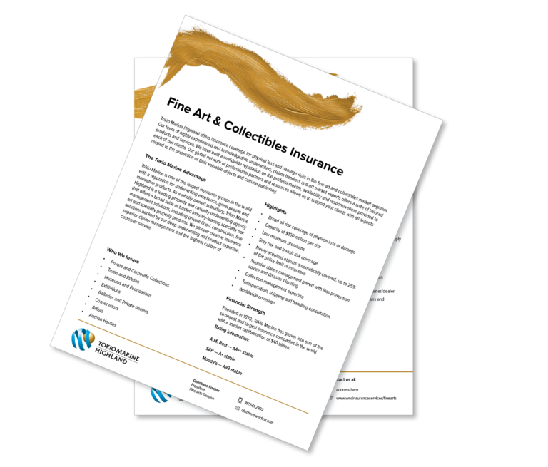 Fine Art & Collectibles Insurance | Tokio Marine Highland